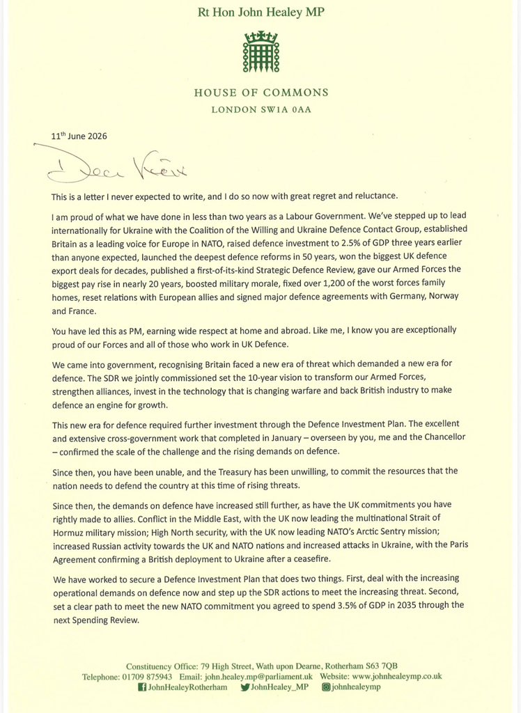 U.K. defense secretary quits over spending dispute | Seeking Alpha