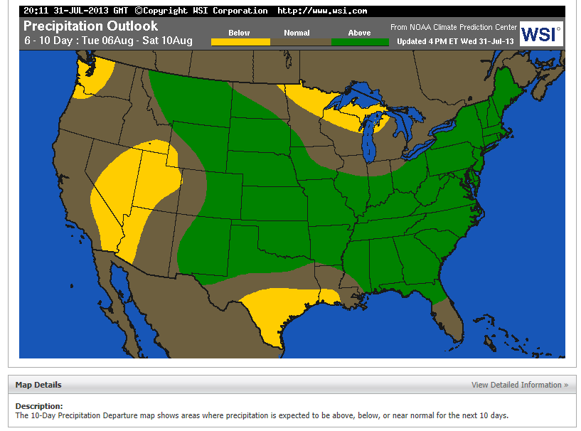 Intellicast Forecasts Above Normal Precip For August, And NOAA Gives ...