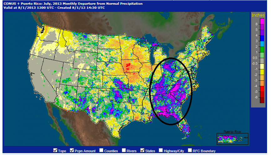 Intellicast Forecasts Above Normal Precip For August, And NOAA Gives ...