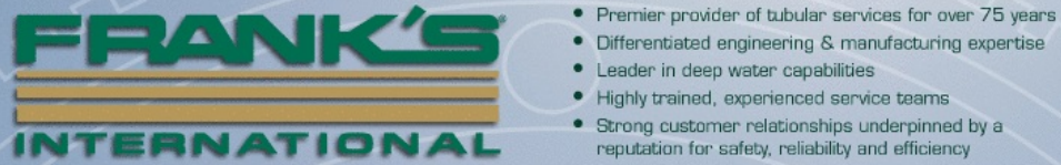 Frank's International Highly Levered To The Secular Growth In Deep ...