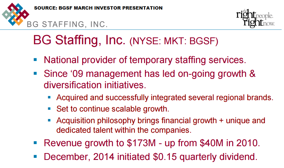 BG Staffing: A Fast-Growing Niche Player With A 4.8% Dividend Yield ...