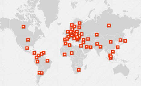 World Map Showing The Location Of Arcelormittal Iron Ore