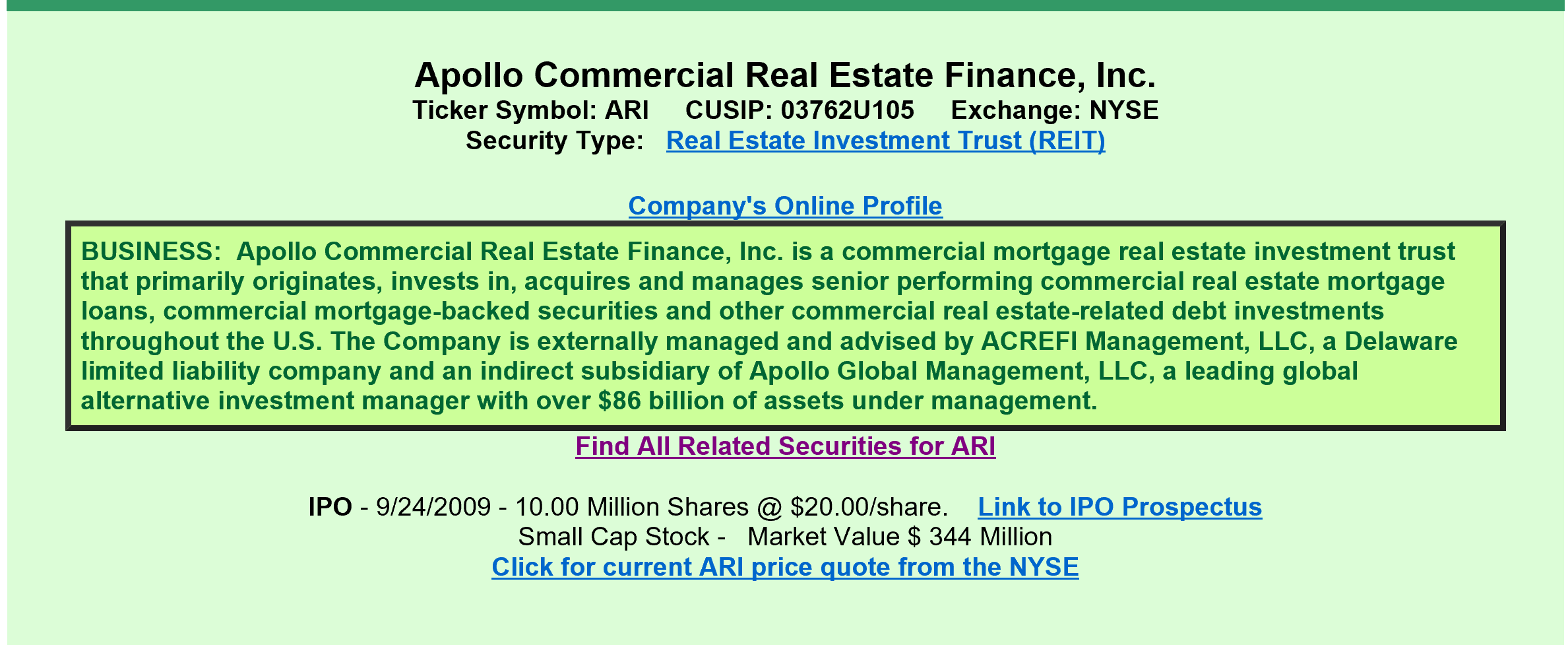 Apollo Commercial RE REIT: A View From The Perspective Of A Preferred ...