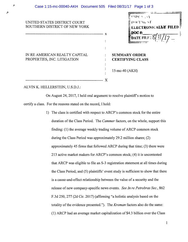 Vereit: Class Action Certified (NYSE:O) | Seeking Alpha