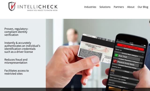 Intellicheck: A Leader In Identity Fraud Prevention A Steal At This ...