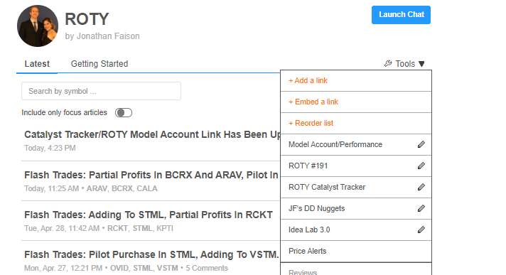 Catalyst Tracker/ROTY Model Account Link Has Been Updated | ROTY ...