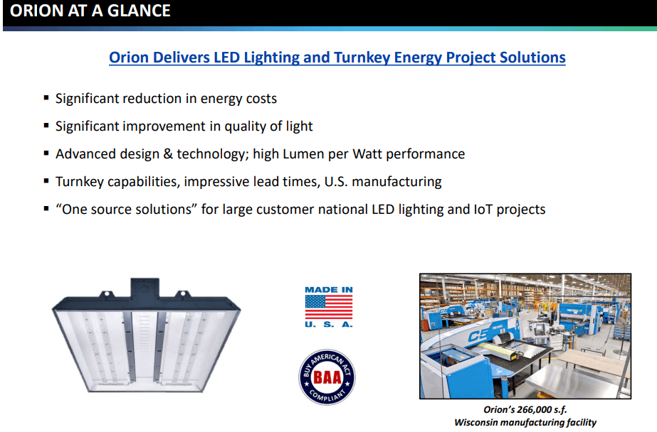 Orion Energy Systems: Anti-Microbial LED Lighting Supporting Positive ...