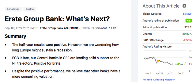 Erste Group Bank: Mixed Q3 Results (OTCMKTS:EBKOF) | Seeking Alpha