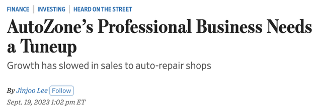 AutoZone: So Good, It Drives Me Nuts (NYSE:AZO) | Seeking Alpha