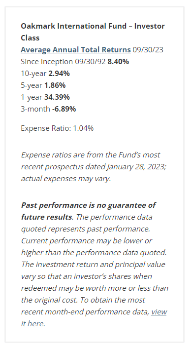 Oakmark International Fund: Q3 2023 And Fiscal Year-End Commentary ...