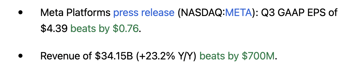 Meta Blows Past Q3 Estimates With Excellent Results (NASDAQ:META ...
