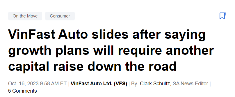 VinFast Auto Stock Is Likely Going Nowhere (NASDAQ:VFS) | Seeking Alpha