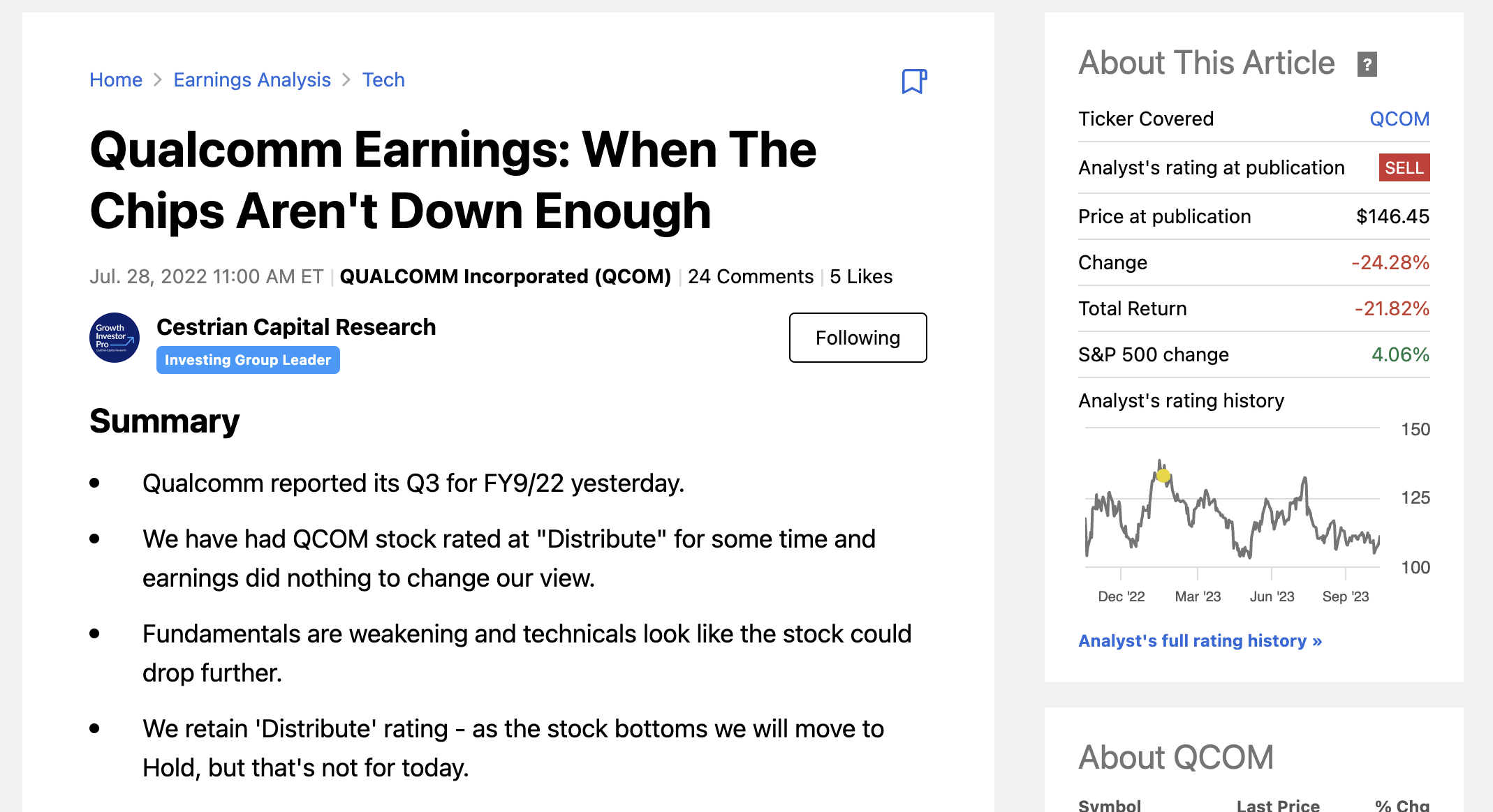 Qualcomm: A Buy On Fundamentals And Technicals Alike (NASDAQ:QCOM) | Seeking Alpha