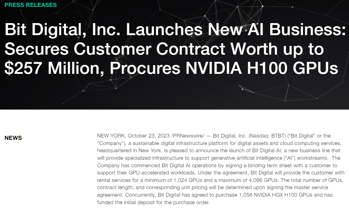 Bit Digital: Adapting To New Realities But Important To Obtain Management Update (BTBT ...