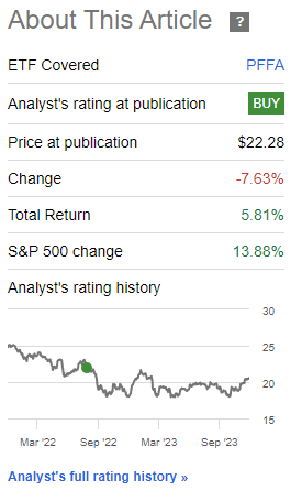 PFFA: Strong Preferred Stock ETF, Fully Covered 9.7% Yield | Seeking Alpha