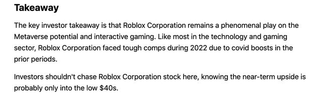 Roblox: Already Priced For Next Growth Mode (NYSE:RBLX) | Seeking Alpha
