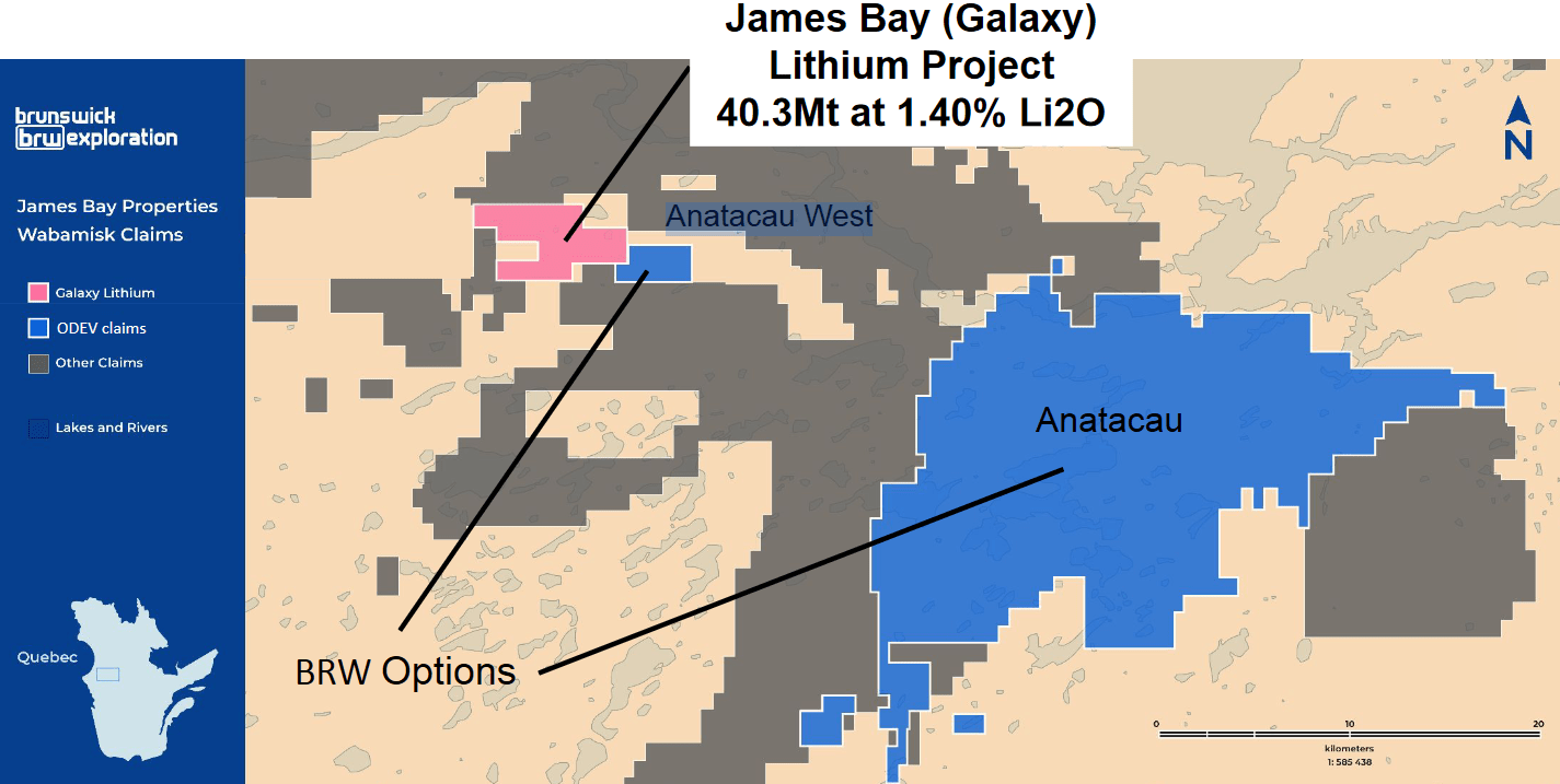 Brunswick Exploration Built Up Very Large Lithium Exploration Stage ...