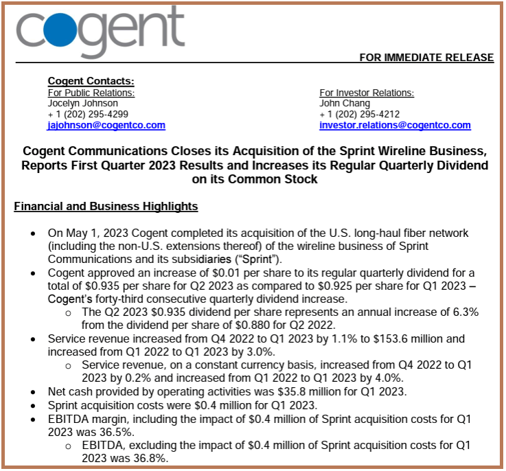A Look At The Cogent Communications Deal With T-Mobile | Seeking Alpha