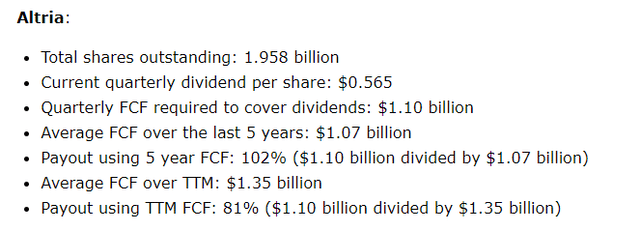 Altria's Upcoming 2023 Dividend Increase (NYSE:MO) | Seeking Alpha