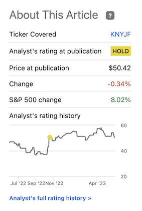 KONE Stock: Exercise Caution, Reiterate 'Hold' (OTCMKTS:KNYJF ...