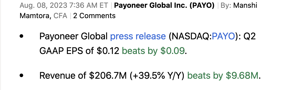 Payoneer Global: Attractive Growth Story (NASDAQ:PAYO) | Seeking Alpha