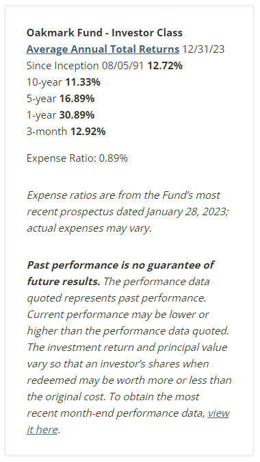 Oakmark Fund: Fourth Calendar Quarter 2023 Commentary | Seeking Alpha