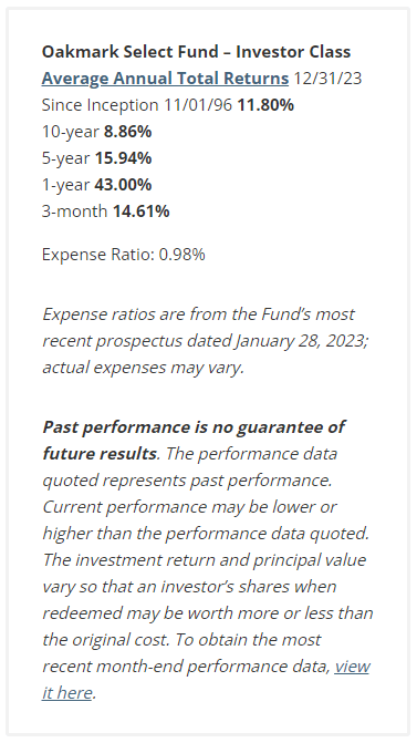 Oakmark Select Fund: Fourth Calendar Quarter 2023 Commentary (MUTF ...