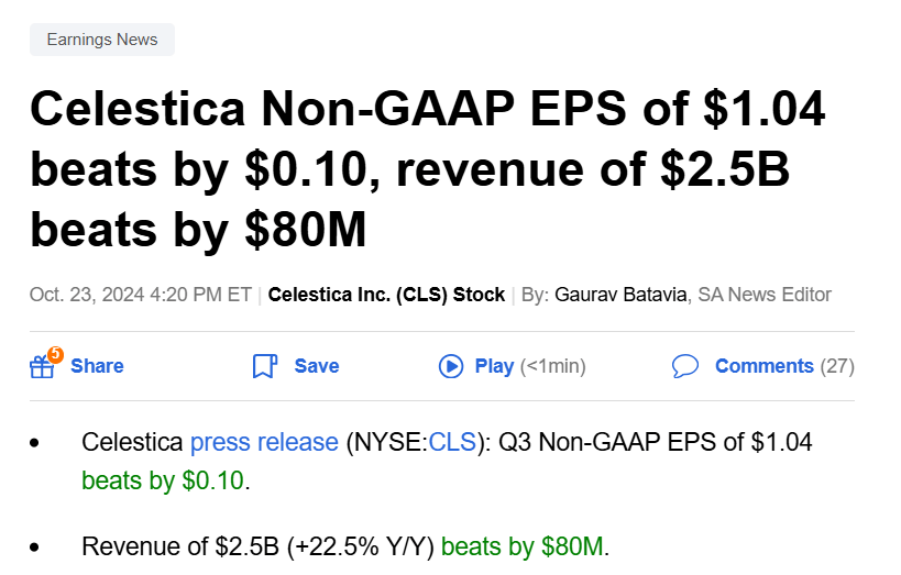 Celestica Stock Is A Real AI Bargain Today (NYSE:CLS) | Seeking Alpha