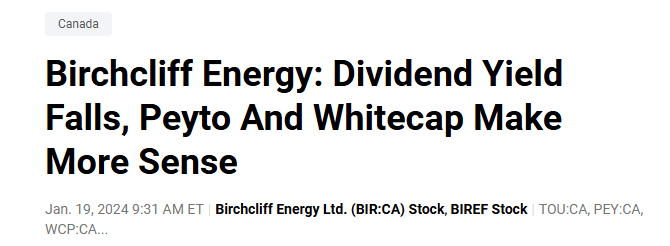 Birchcliff Energy: Continuing To Follow A Failing Strategy (BIR:CA ...