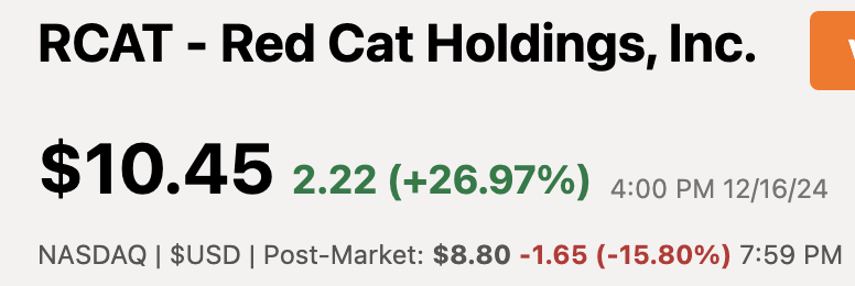 Red Cat Stock: Buy Any Drone Dip (NASDAQ:RCAT) | Seeking Alpha