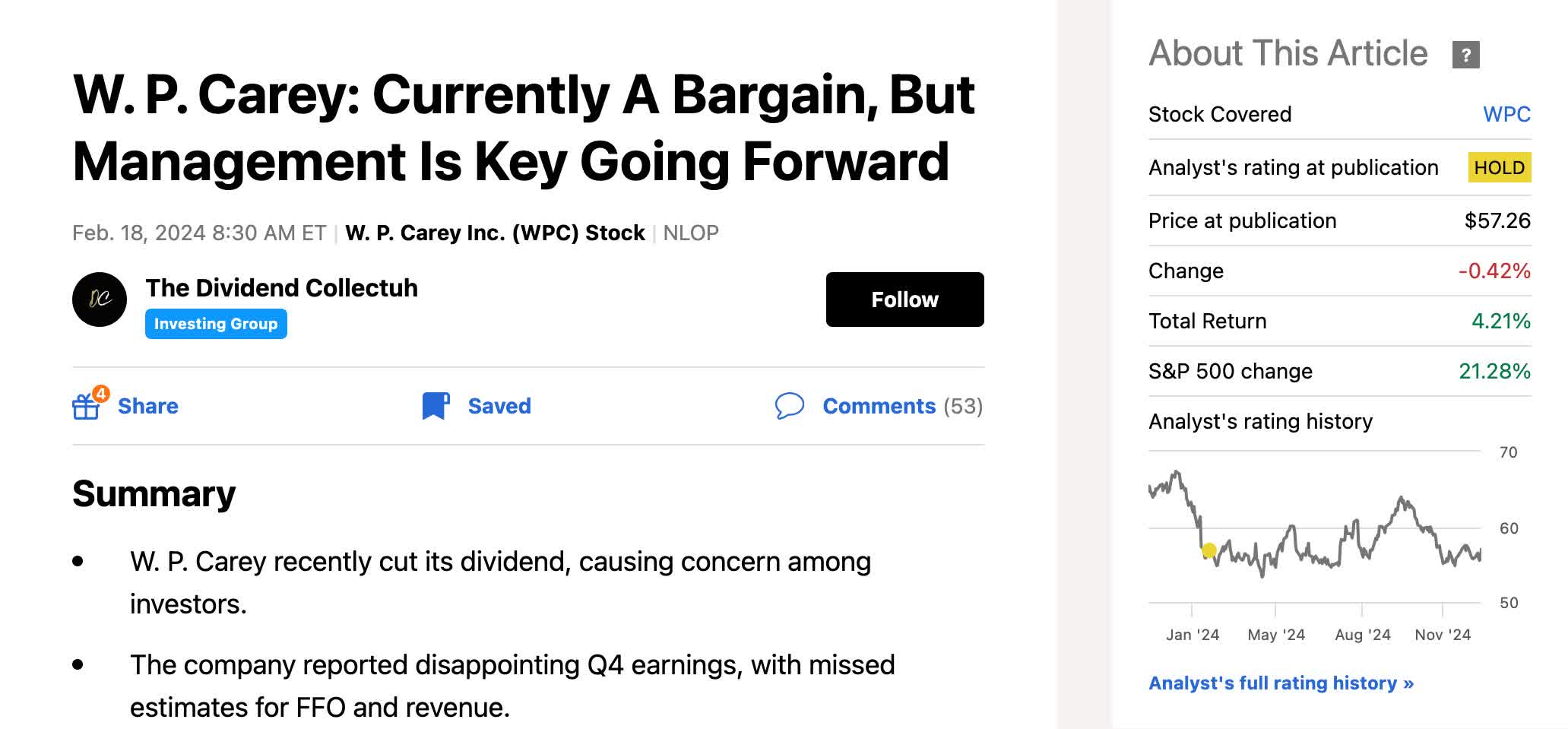 W. P. Carey: A Beaten Down REIT That Could Rise From The Canvas (NYSE ...