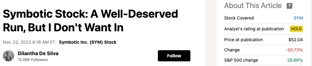 Symbotic Stock: Now Is The Time To Buy (Rating Upgrade) (NASDAQ:SYM ...