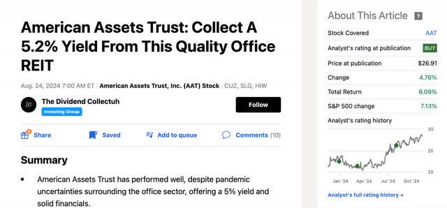 American Assets Trust: A Quality Small-Cap REIT No One Is Talking About ...