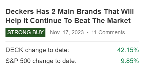 Deckers: Post-Surge, Long-Term Risk Outweighs The Reward (Rating ...