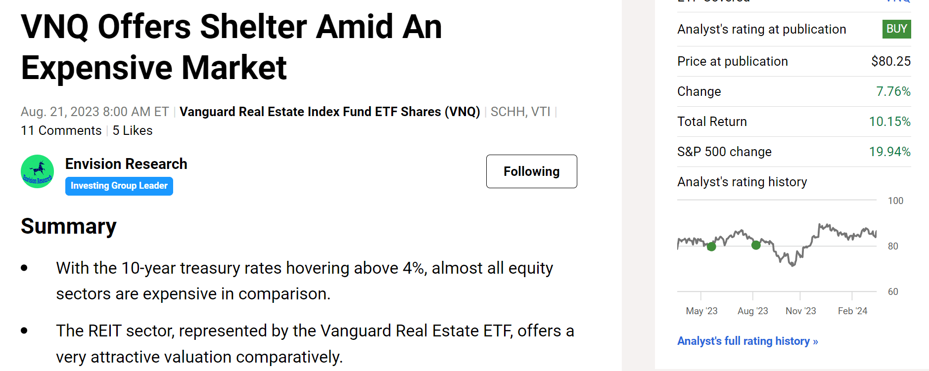 VNQ: The Most Attractive Sector On Our Radar (NYSEARCA:VNQ) | Seeking Alpha