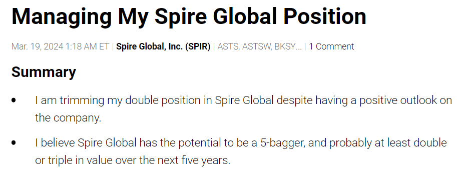 Spire Global Approaches Profitability (NYSE:SPIR) | Seeking Alpha