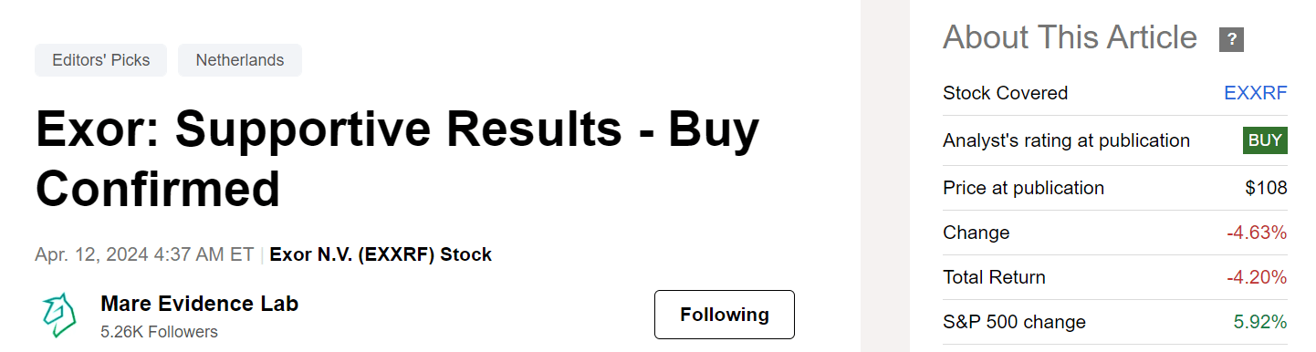 Exor: Another Step In Koninklijke Philips (OTCMKTS:EXXRF) | Seeking Alpha