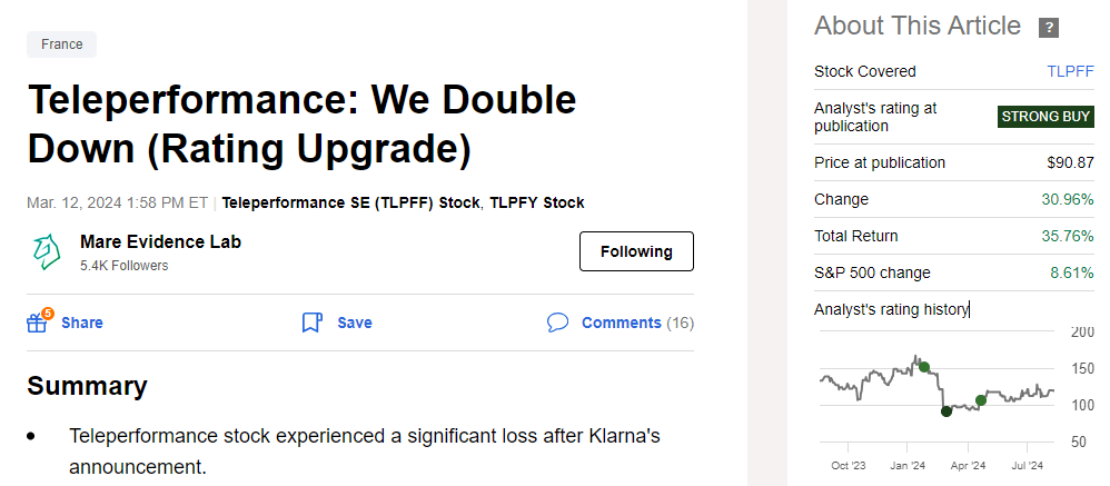 Teleperformance: Majorel Integration And AI Are Well On Track; Buy ...