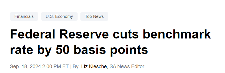 Fed Cuts By 50 Basis Points The Aftermath Nysearca Spy Seeking Alpha
