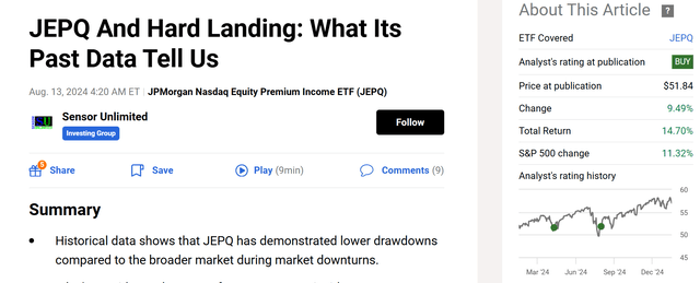 JEPQ Vs. JEPI: Why We Now Prefer JEPQ (NASDAQ:JEPQ) | Seeking Alpha