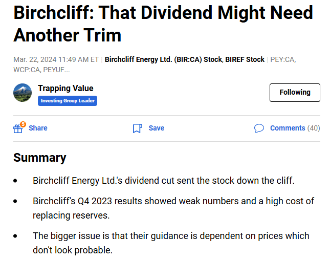 Birchcliff Delivers The Big Dividend Cut, But Problems Still Abound ...