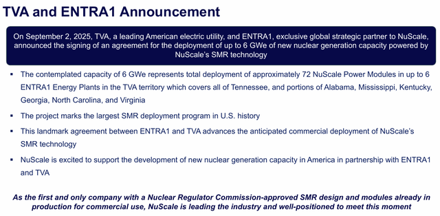 NuScale: Why TVA/ENTRA1 Matters More Than Q3 EPS Miss (NYSE:SMR ...
