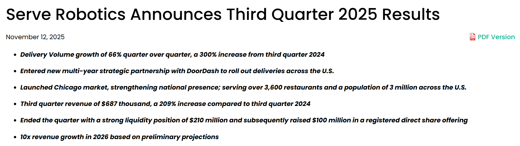 Serve Robotics: A Growth Trap You Must Avoid For Now (Earnings Review ...