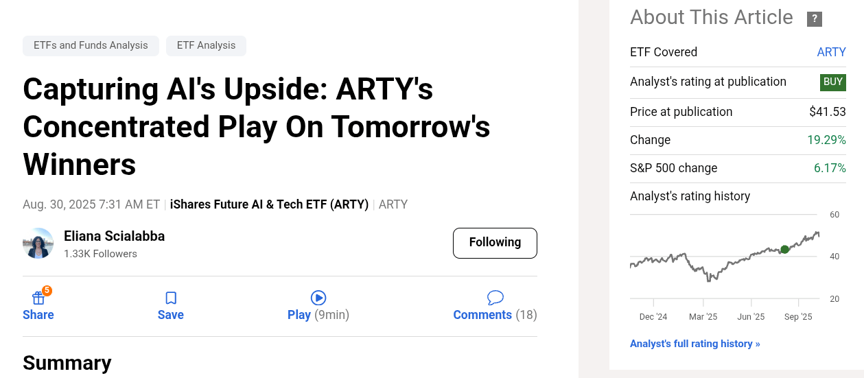 ARTY: The AI ETF Still Beating The Market -- And Doubling In Size ...