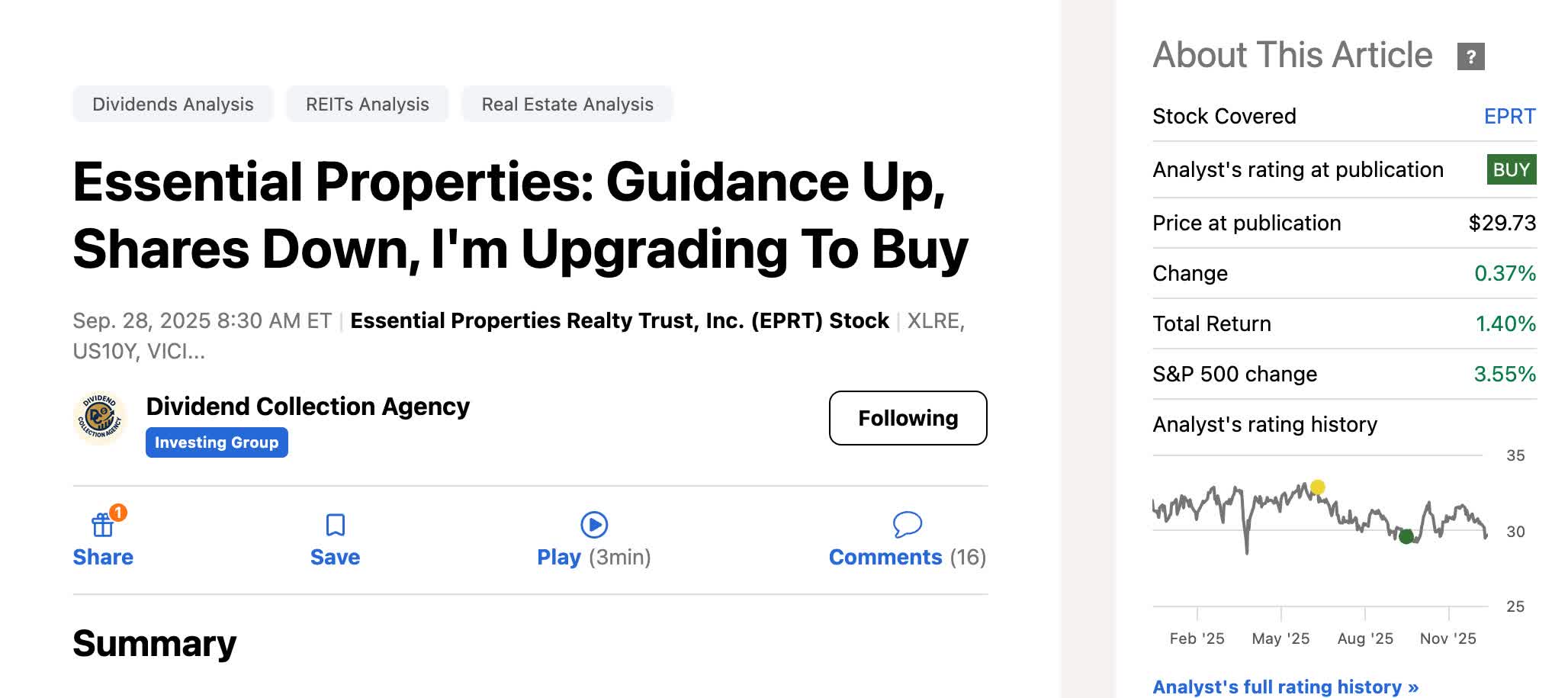 Essential Properties Realty Trust: 4% Yield With Double-Digit Return ...