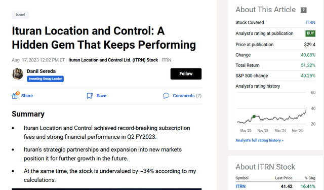 Ituran Location And Control: Finally Fairly Valued, Q4 Numbers May ...
