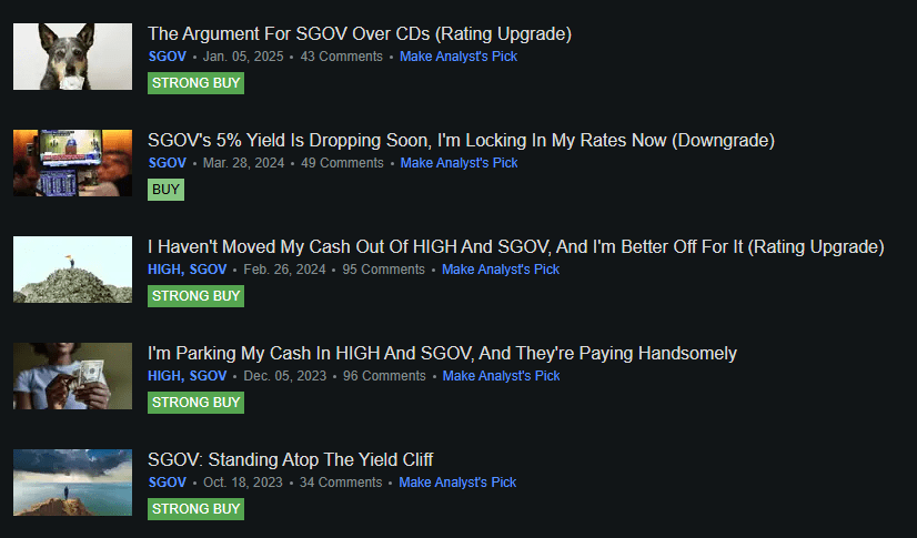 SGOV ETF: Cash For The Crash (NYSEARCA:SGOV) | Seeking Alpha