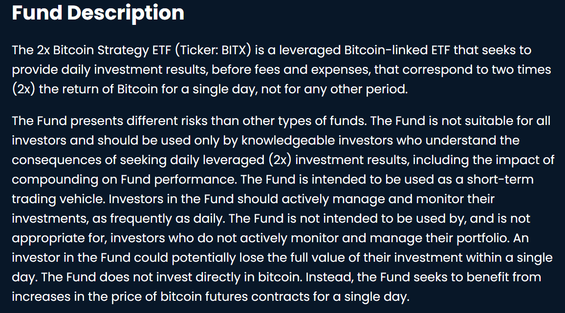 BITX: 2x Bitcoin Strategy ETF, Lagging Upside Returns Spell Disaster Downside (BATS:BITX ...
