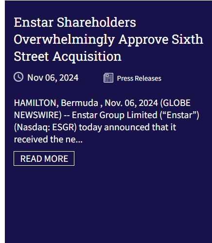 Enstar: No Cracks Showing Yet In Sixth Street Take-Out (NASDAQ:ESGR) | Seeking Alpha