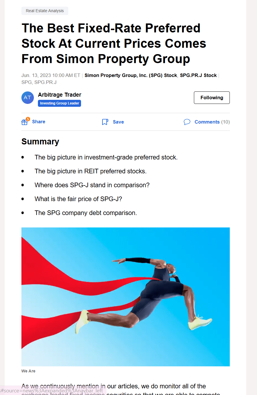 Preferred Stocks To Sell (Part 6): Simon Property Group's SPG.PR.J ...